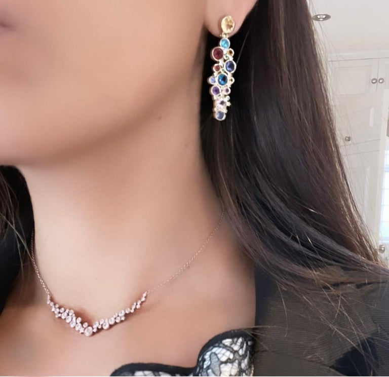 Astra Diamond Constellation Necklace in 18k Gold For Sale at 1stDibs