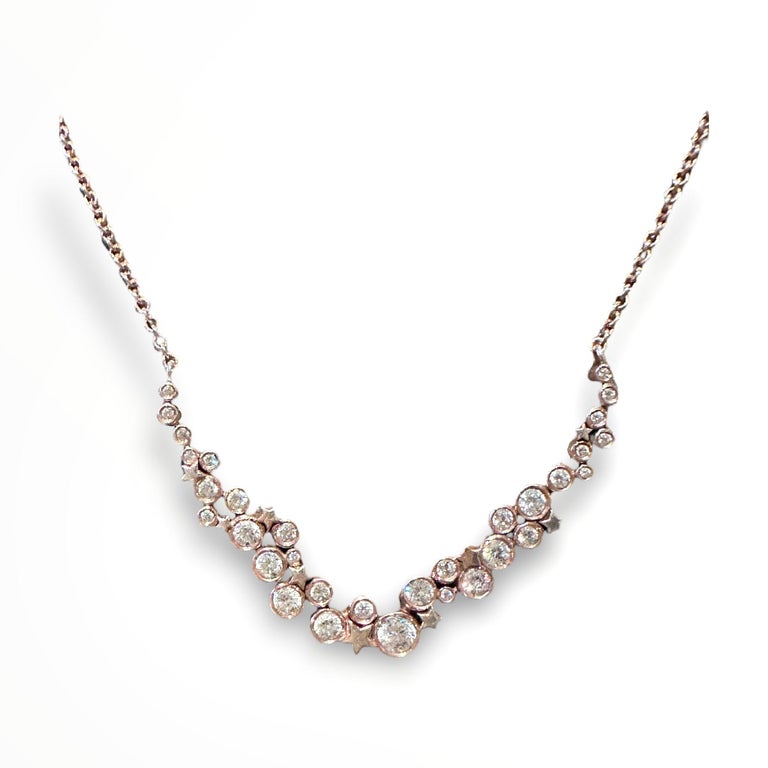 Astra Diamond Constellation Necklace in 18k Gold For Sale at 1stDibs
