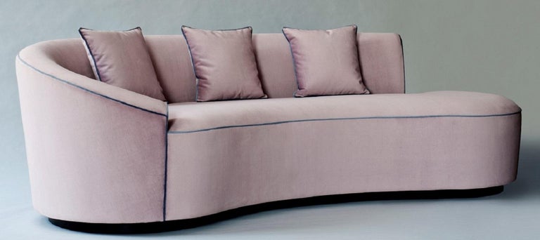 Astra Sofa by DeMuro Das with Curved Back and Plinth Base For Sale at ...
