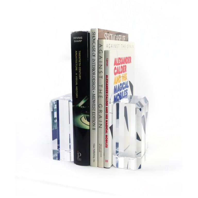 Astrolite Lucite Faceted Bookends by Ritts Co. of Los Angeles For Sale ...