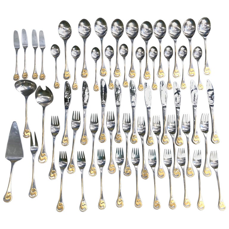 Asymmetria Stainless Flatware by Rosenthal Place Setting for 10 58 ...