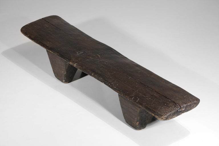 Asymmetrical African Bench in Dark Wood from the 60s Senufo at 1stDibs ...