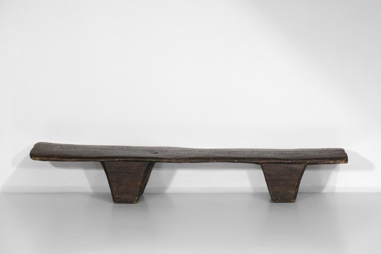 Asymmetrical African Bench in Dark Wood from the 60s Senufo at 1stDibs ...