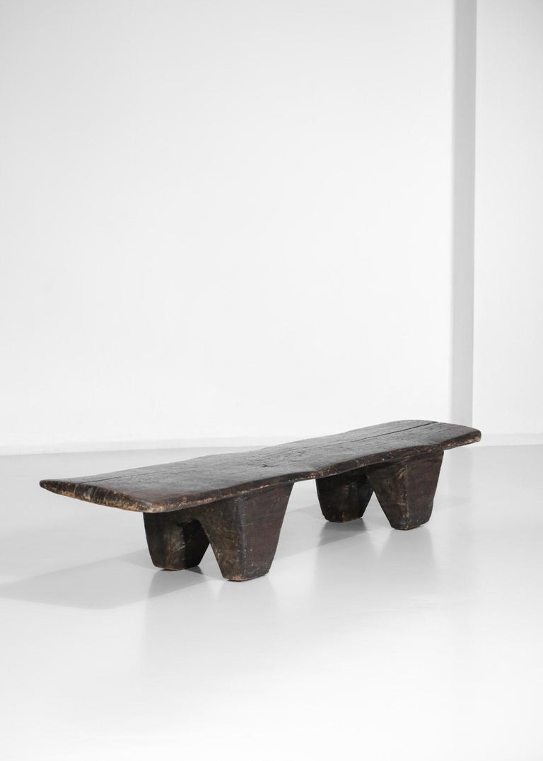 Asymmetrical African Bench in Dark Wood from the 60s Senufo at 1stDibs ...