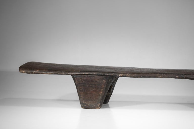 Asymmetrical African Bench in Dark Wood from the 60s Senufo at 1stDibs ...