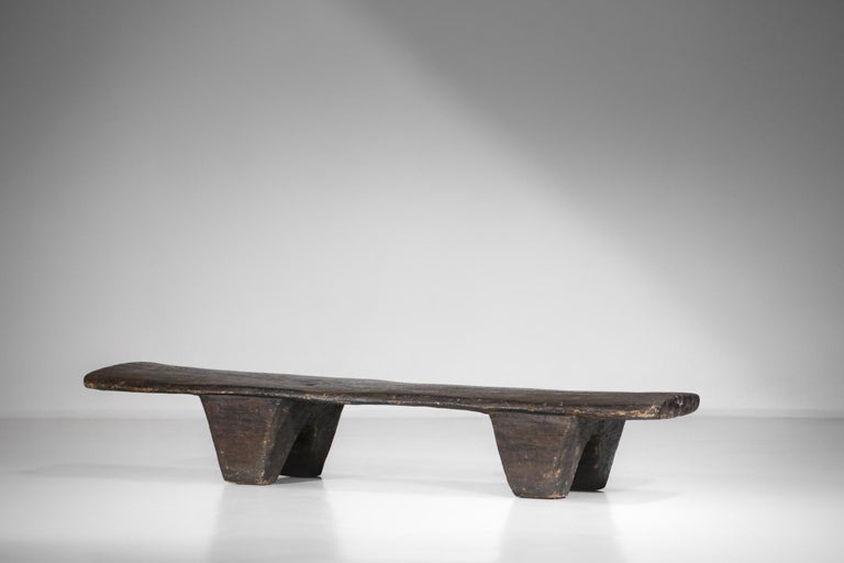 Asymmetrical African Bench in Dark Wood from the 60s Senufo at 1stDibs ...
