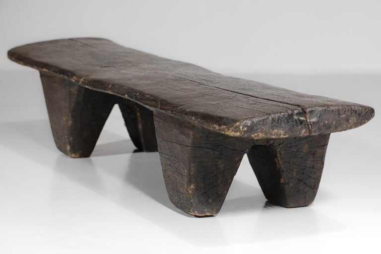 Asymmetrical African Bench in Dark Wood from the 60s Senufo at 1stDibs ...