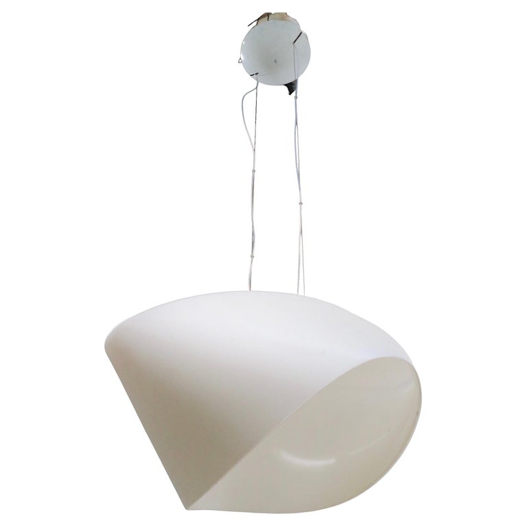 Asymmetrical Satin Glass Post Modern Light Fixture Made in Italy by ...
