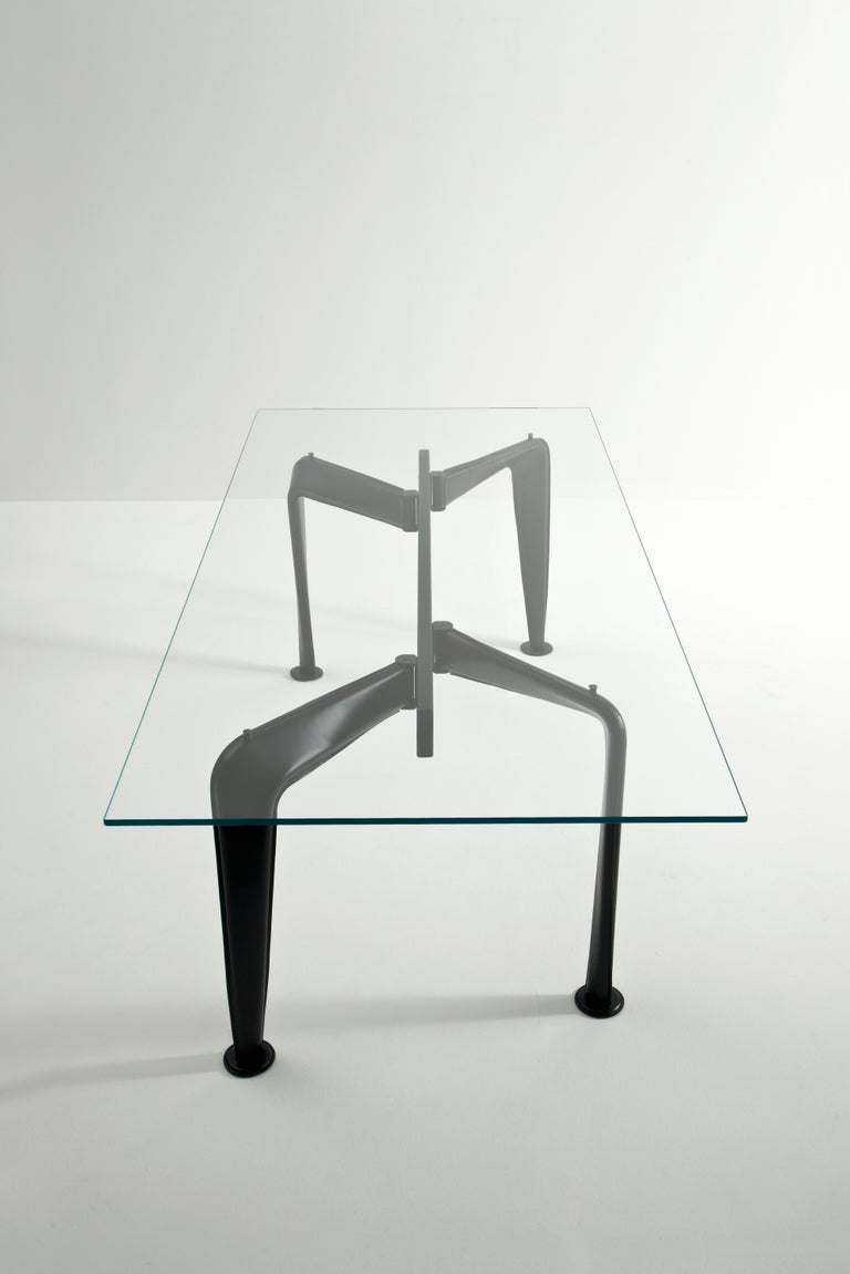 Asymmetrical Table, Natural Leather by Colé Italia For Sale at 1stDibs