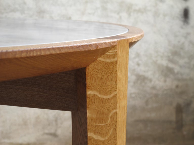 AT Dining Table, Round, Solid Oak with Estremoz Marble Top by Tomaz ...