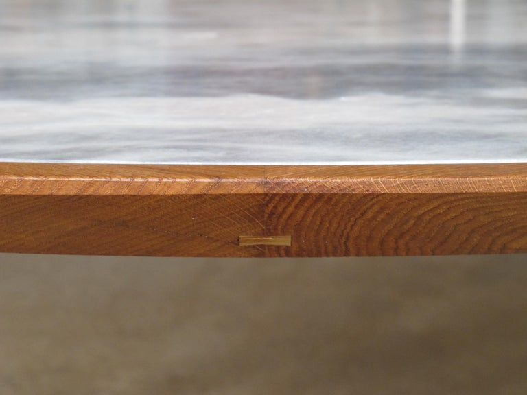 AT Dining Table, Round, Solid Oak with Estremoz Marble Top by Tomaz ...