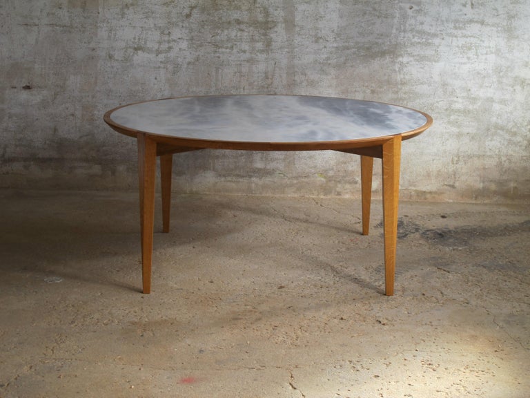 AT Dining Table, Round, Solid Oak with Estremoz Marble Top by Tomaz ...