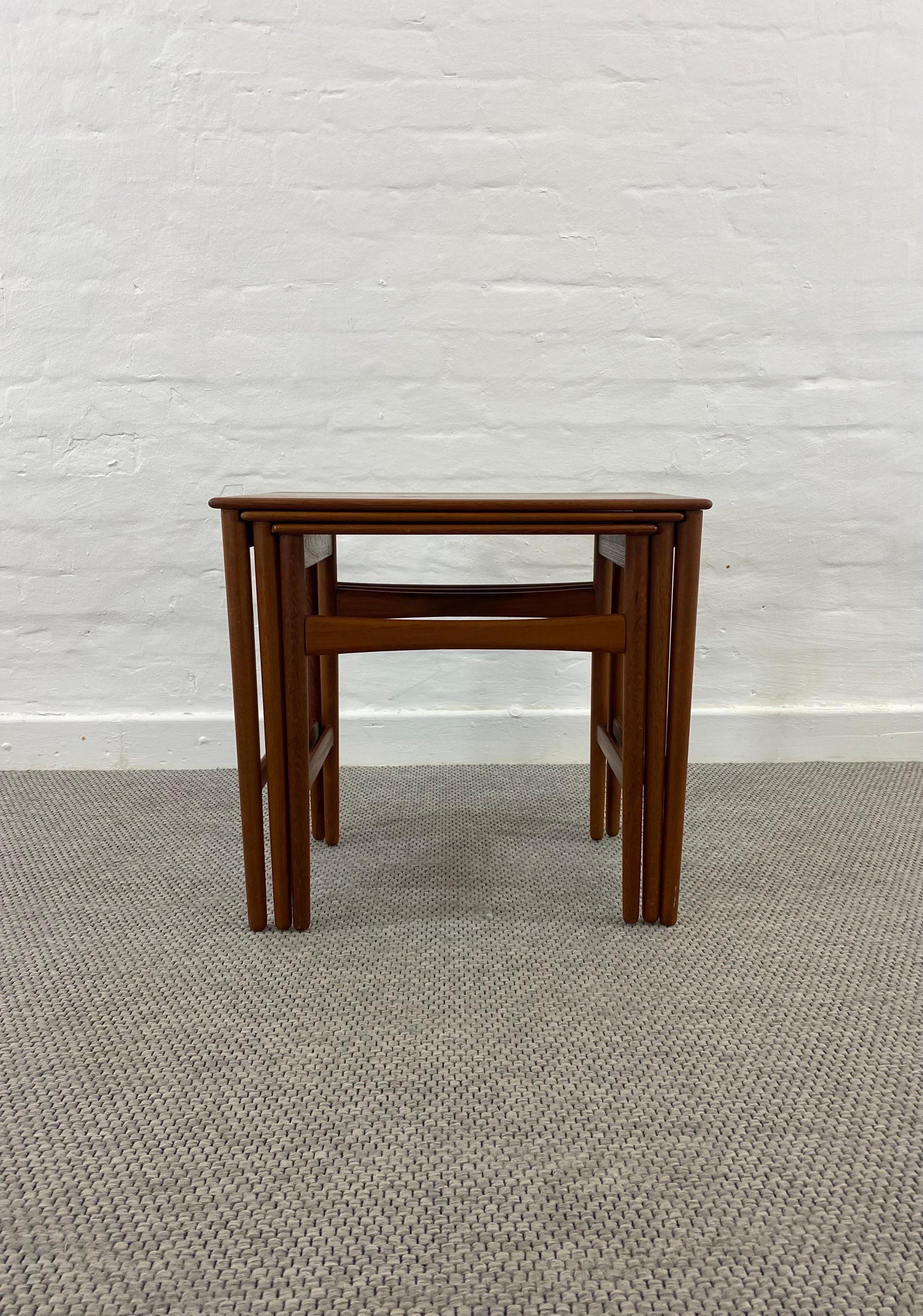 AT40 Nesting Tables in Teak by Hans Wegner for Andreas Tuck , 1960s For ...