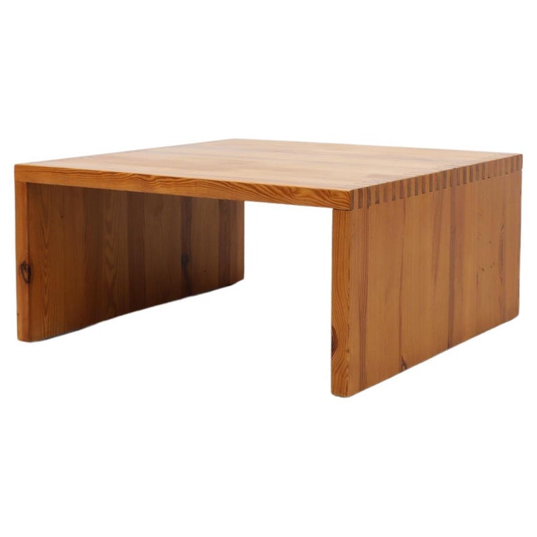 Ate van Apeldoorn Pine Waterfall Coffee or Side Table at 1stDibs