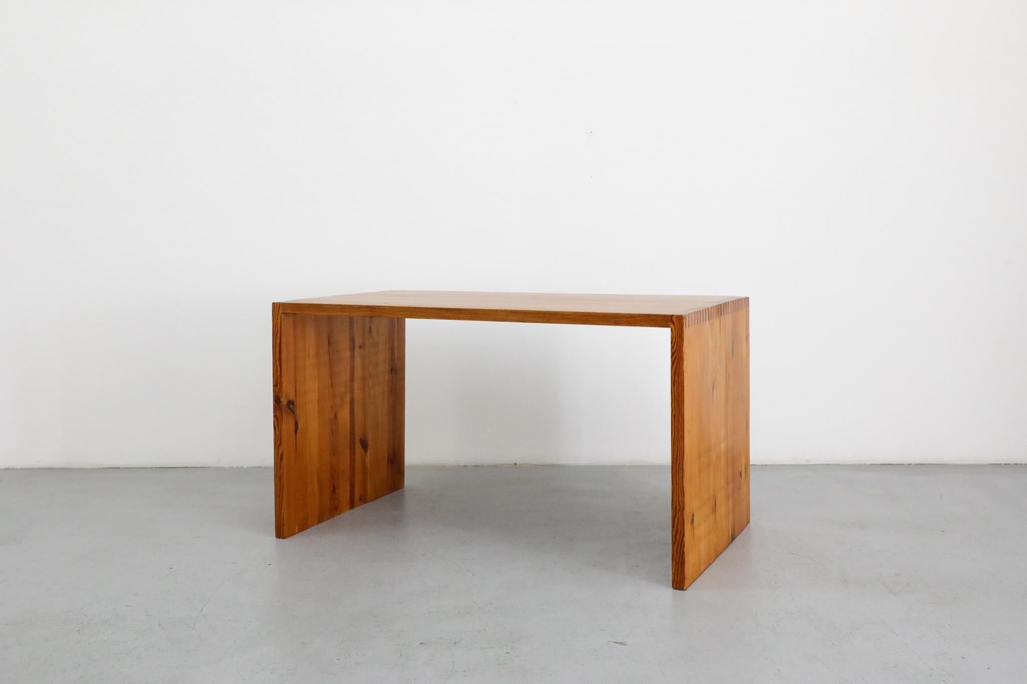 Ate Van Apeldoorn Pine Waterfall Dining Table or Desk at 1stDibs