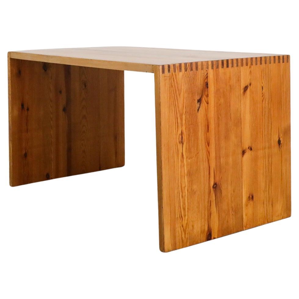 Ate Van Apeldoorn Pine Waterfall Console Table or Desk For Sale at 1stDibs
