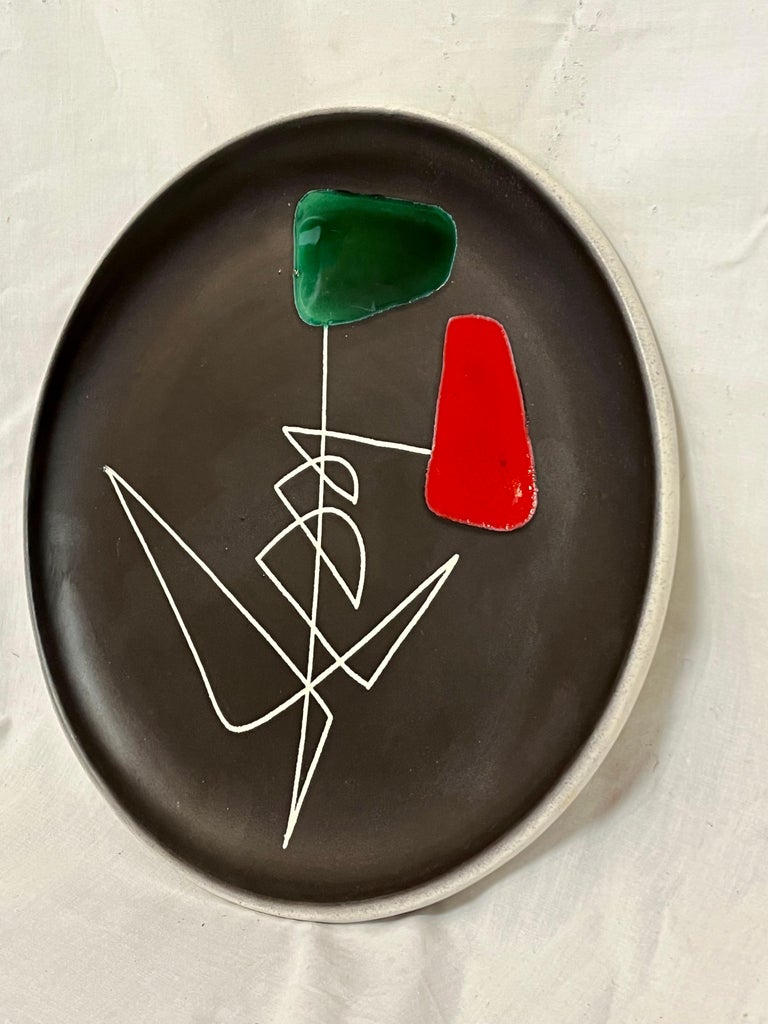 Atelier Cerenne Rene Neveux Vallauris French Ceramic Abstract Design ...