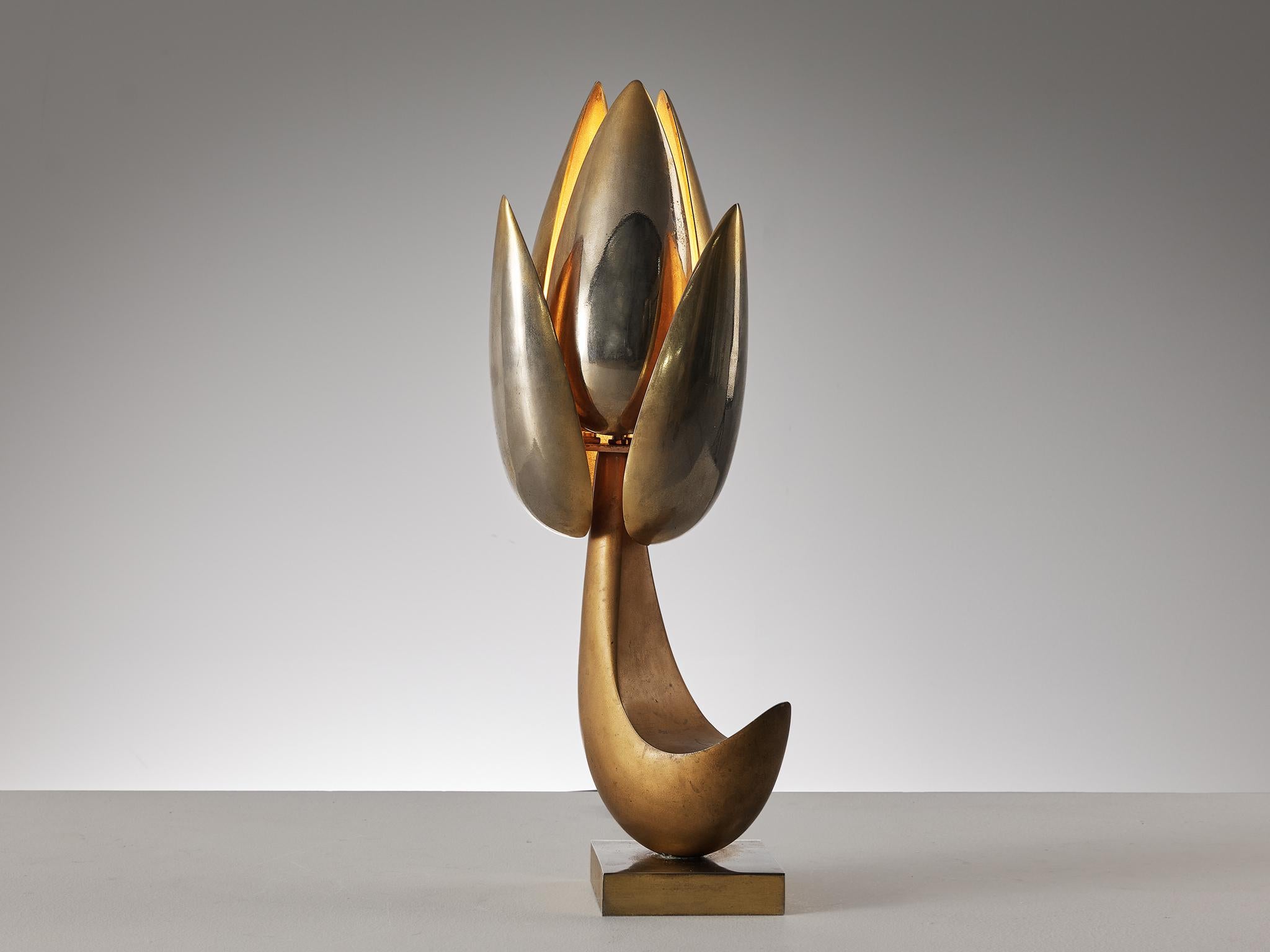 Atelier Michel Armand Sculptural 'Fleur' Table Lamp For Sale at 1stDibs