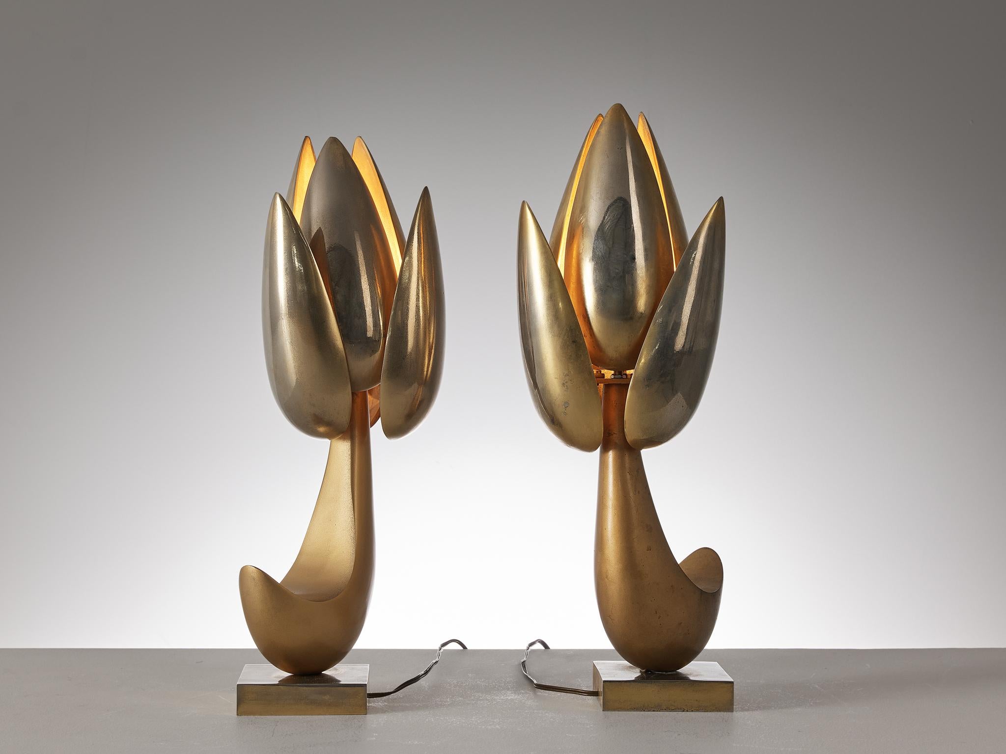 Atelier Michel Armand Sculptural 'Fleur Table Lamps For Sale at 1stDibs ...