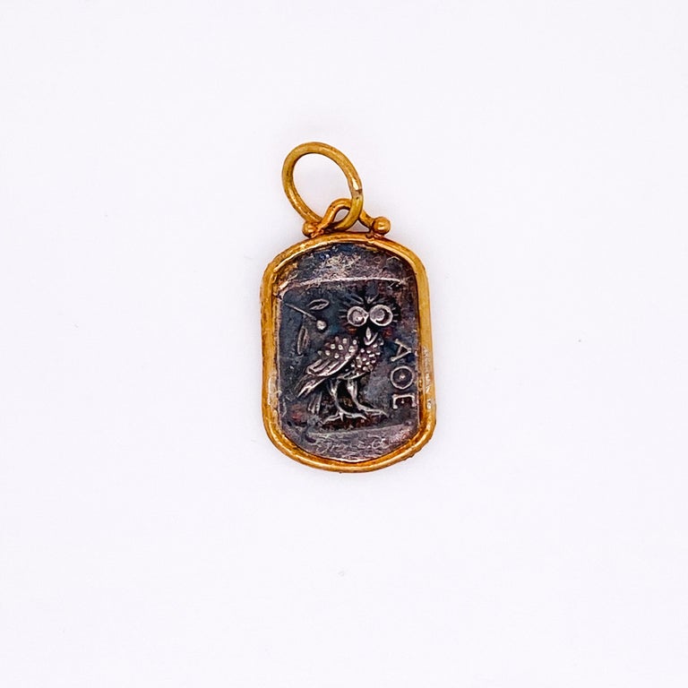 Athena Goddess of Wisdom and War Diamond Pendant in 24k Yellow Gold and ...