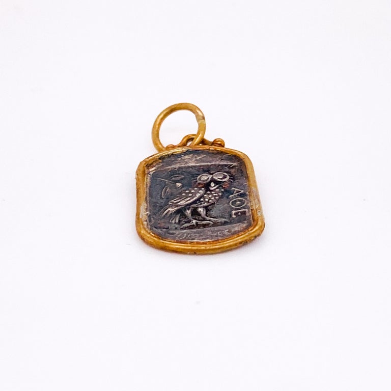 Athena Goddess of Wisdom and War Diamond Pendant in 24k Yellow Gold and ...