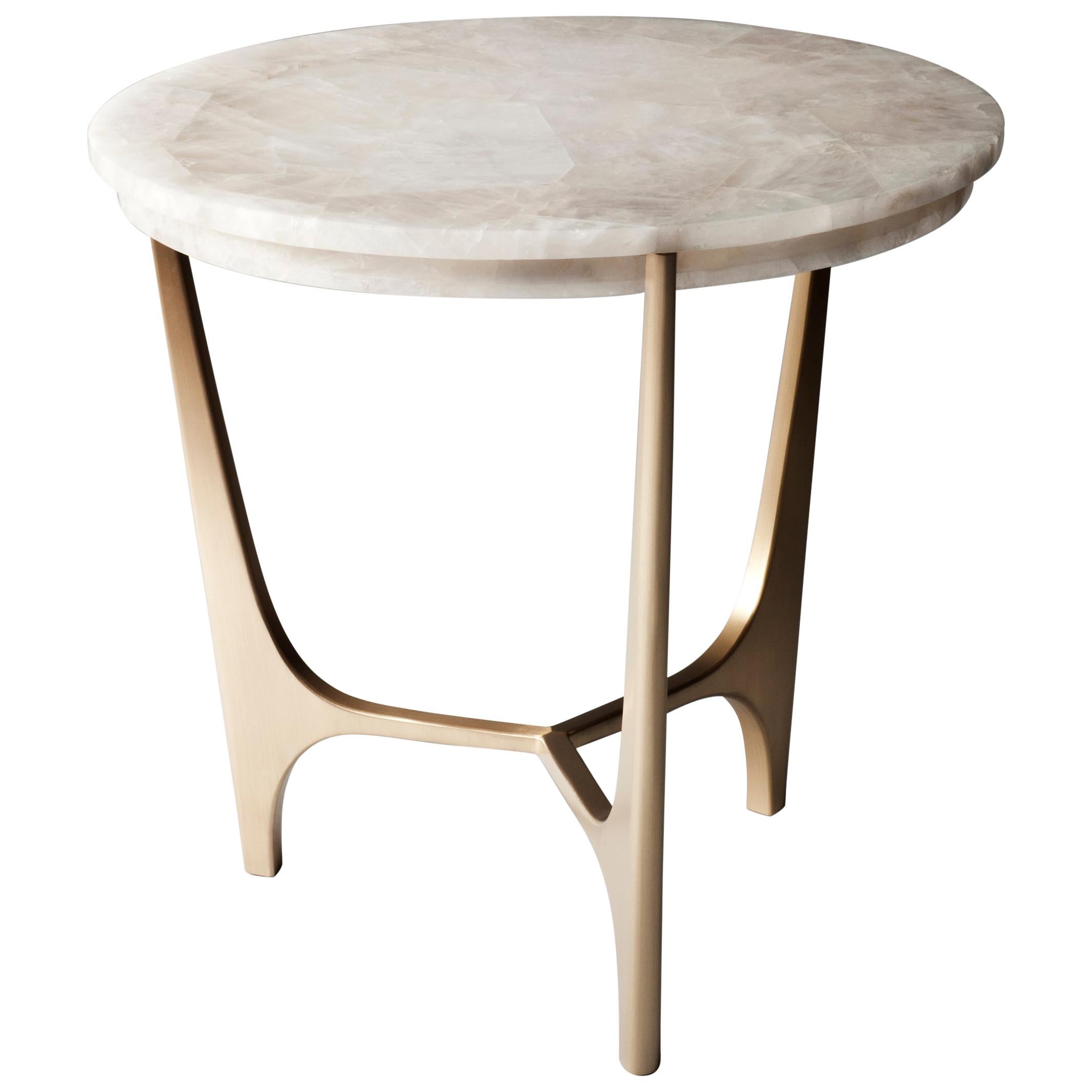 Athena Side Table by DeMuro Das with Malachite Top and Solid Bronze ...