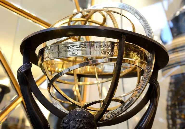 Atlas Sculpture with Globe at 1stDibs