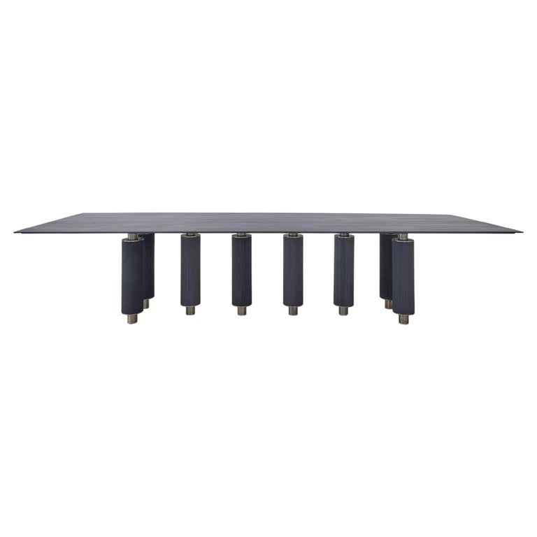 Atlas Table, Natural Oil and Brass Table by Atra For Sale at 1stDibs