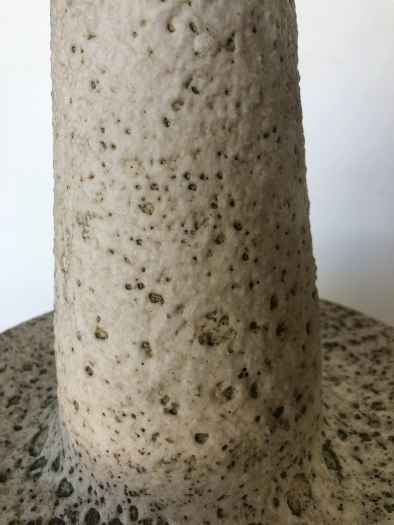 Atomic Age Pebble Stone and Teak Table Lamp For Sale at 1stDibs