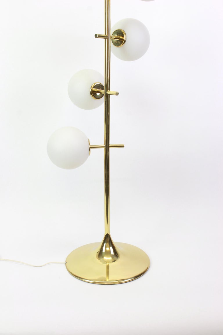 Atomic Brass Floor Lamp by Max Bill for Temde, Switzerland, 1960s at ...