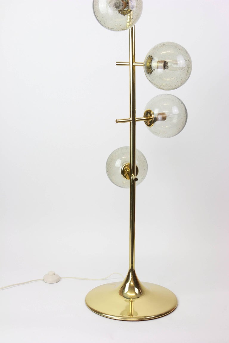 Atomic Brass Floor Lamp by Max Bill for Temde, Switzerland, 1960s at ...