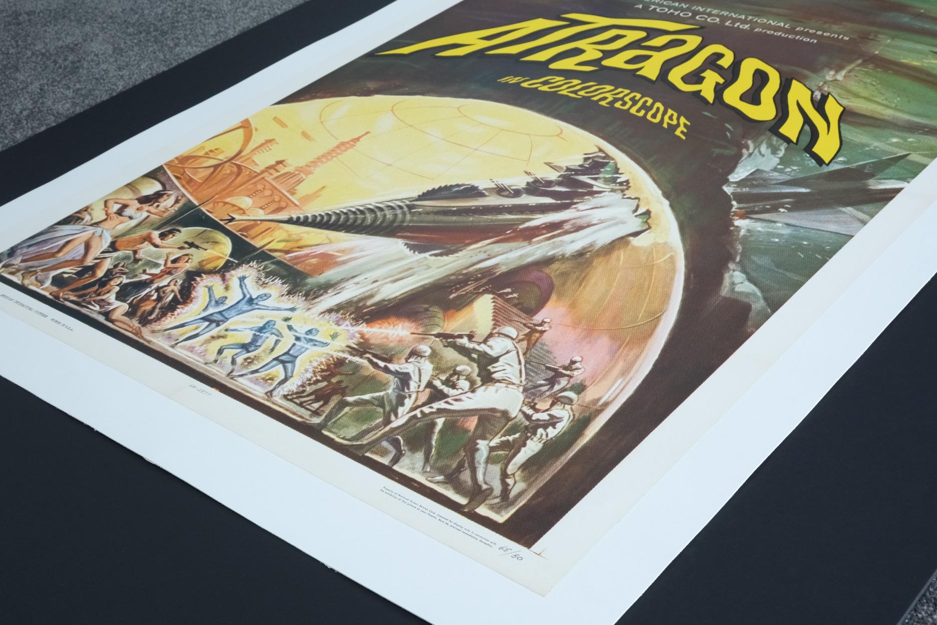 Atragon '1963' Original Vintage Sci-Fi Poster Mint, Linen Backed For ...