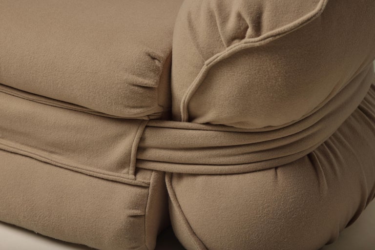 Vintage Pair of Slouchy Lounge Chairs in Cashmere, 1970s at 1stDibs