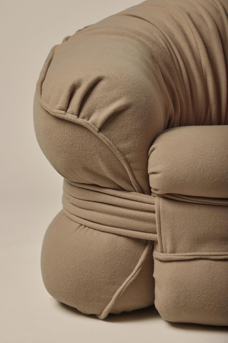 Vintage Pair of Slouchy Lounge Chairs in Cashmere, 1970s at 1stDibs