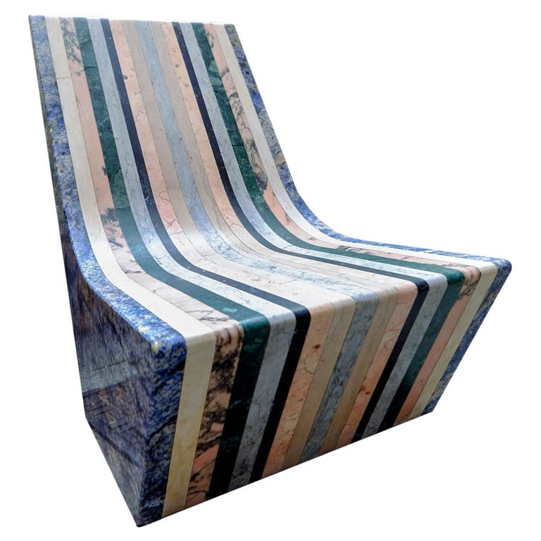 Мatrioska Large Polychrome Marble Chair by M. Nocchi and G. Tazzini For ...