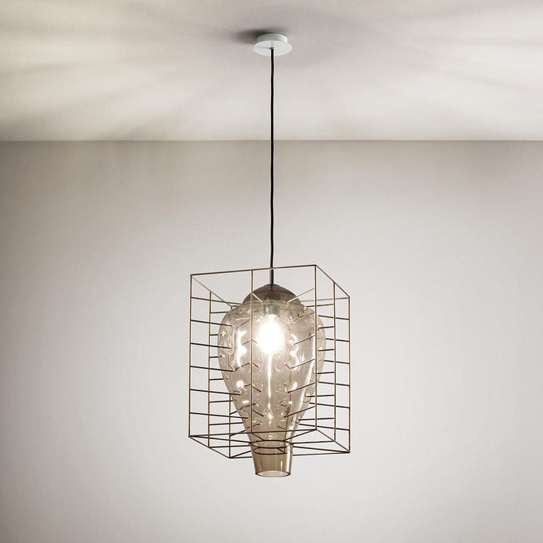 Attimo Light-Amber Pendant Lamp For Sale at 1stDibs