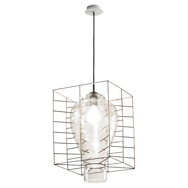 Attimo Trasparent Pendant Lamp For Sale at 1stDibs