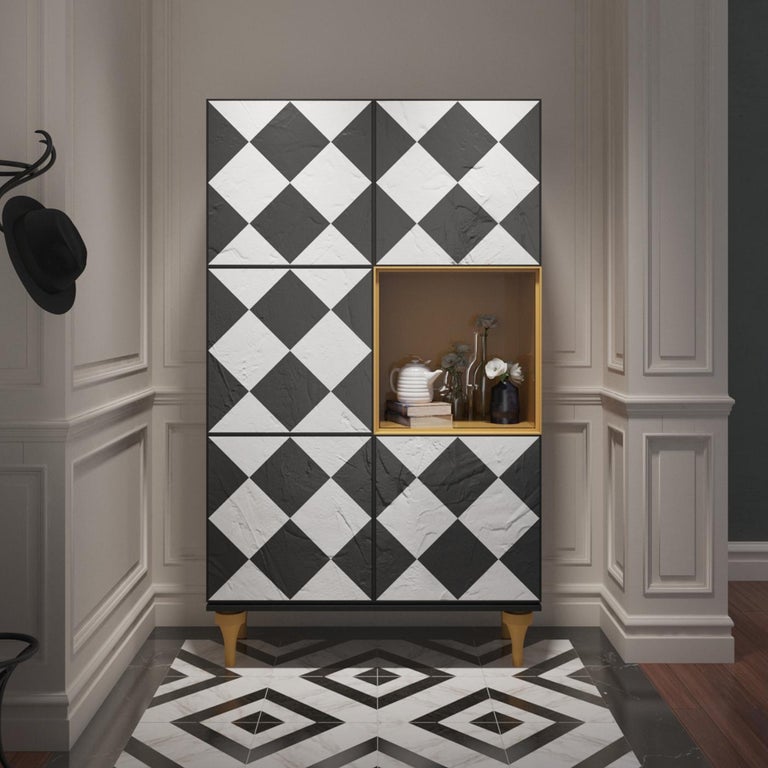 Attitude Black-White Modular Cabinet For Sale at 1stDibs