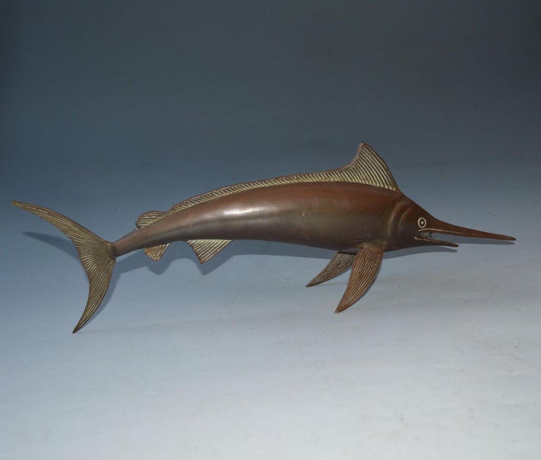 Attractive Bronze Marlin Sword Fish Sculpture Vintage Decorative Art ...