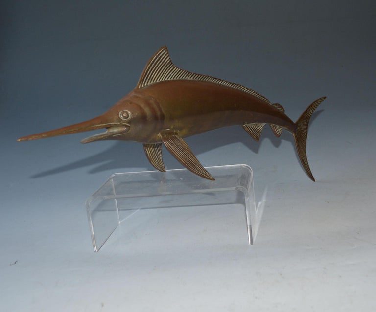 Attractive Bronze Marlin Sword Fish Sculpture Vintage Decorative Art ...