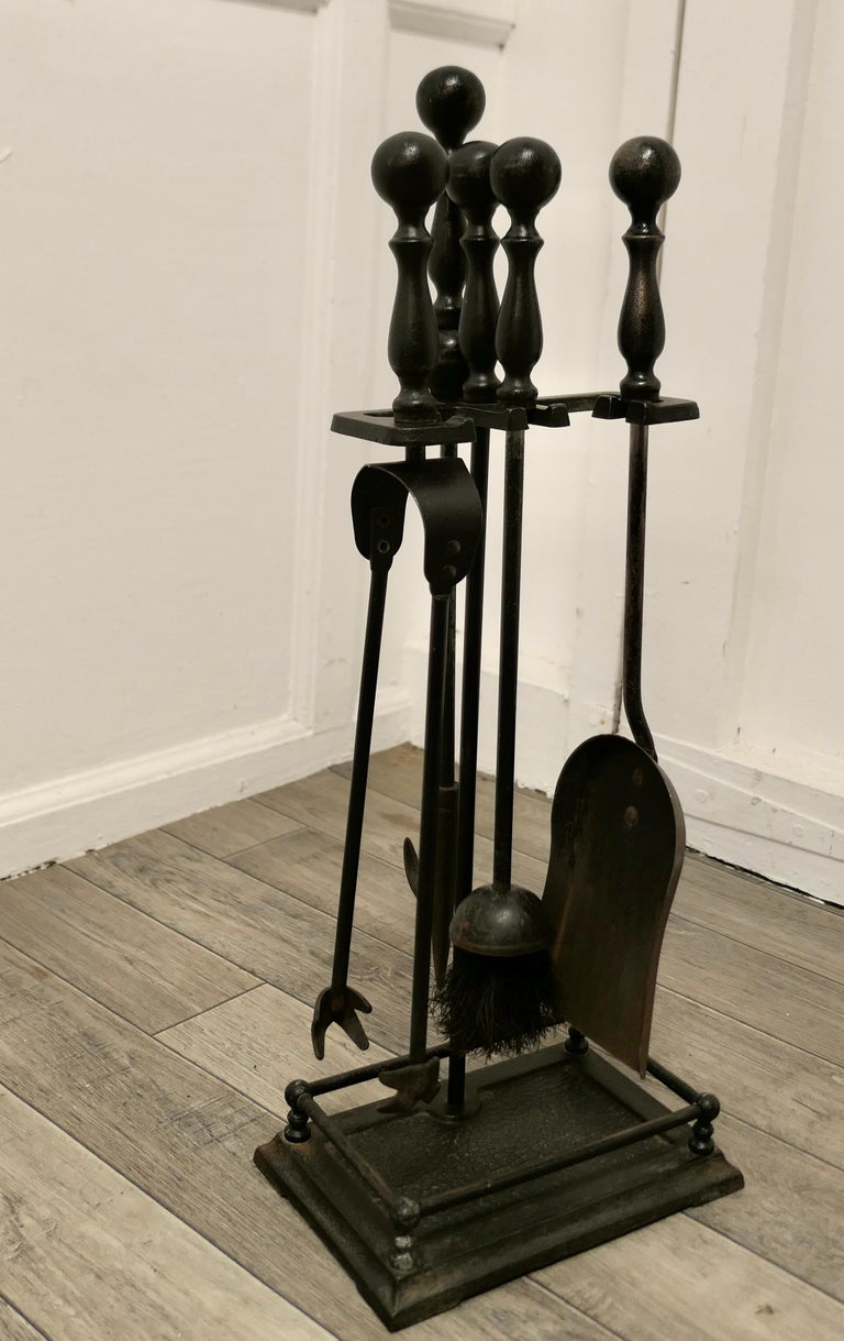 Attractive Gothic Style Fireside Companion Set, Fireside Tools For Sale ...