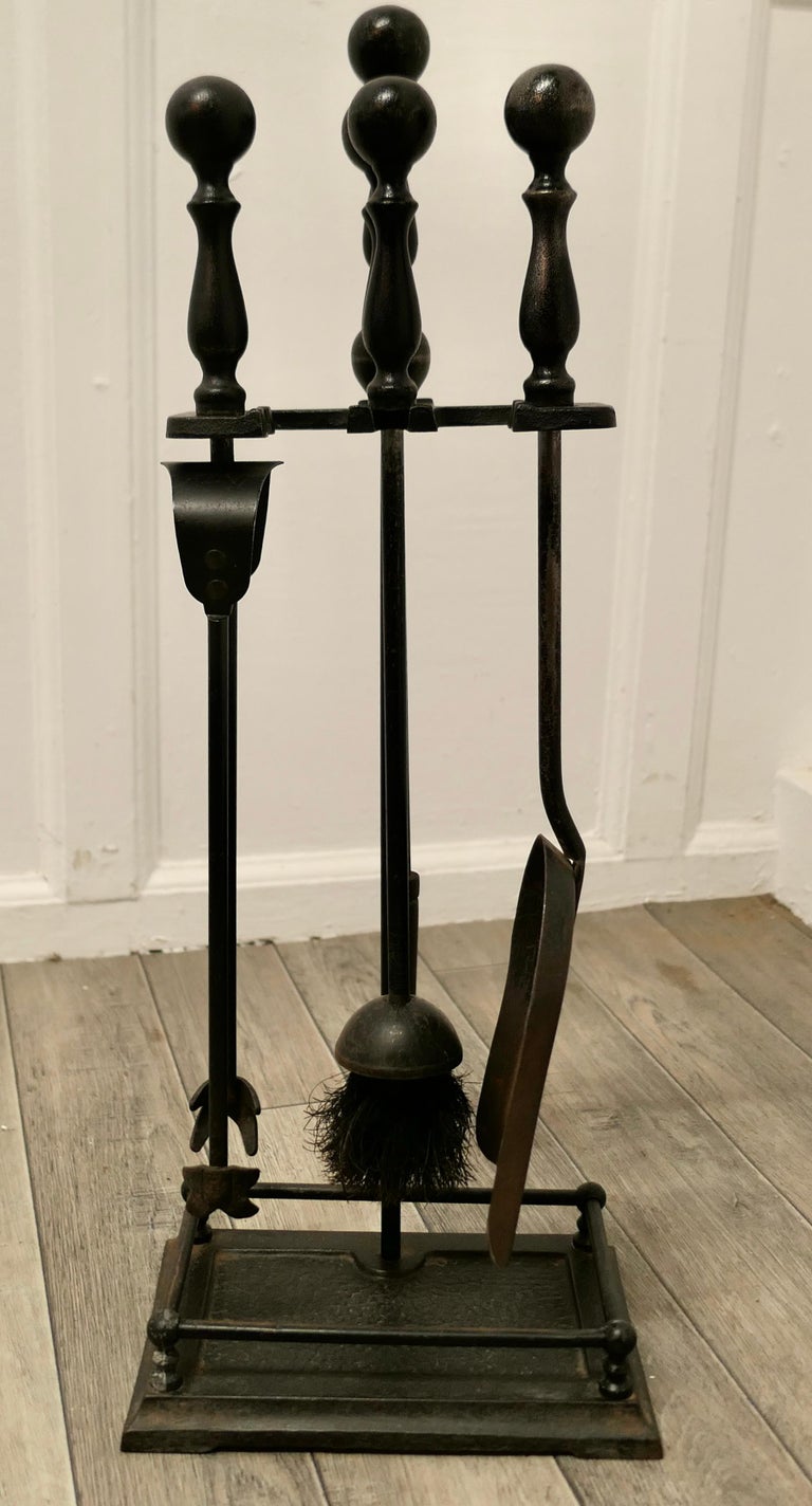 Attractive Gothic Style Fireside Companion Set, Fireside Tools For Sale ...