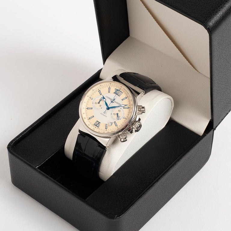 Attractive and Rare Ulysse Nardin Marine Chronograph with date 3536/314 ...