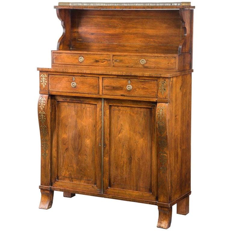 Attractive Regency Period Side Cabinet For Sale at 1stDibs