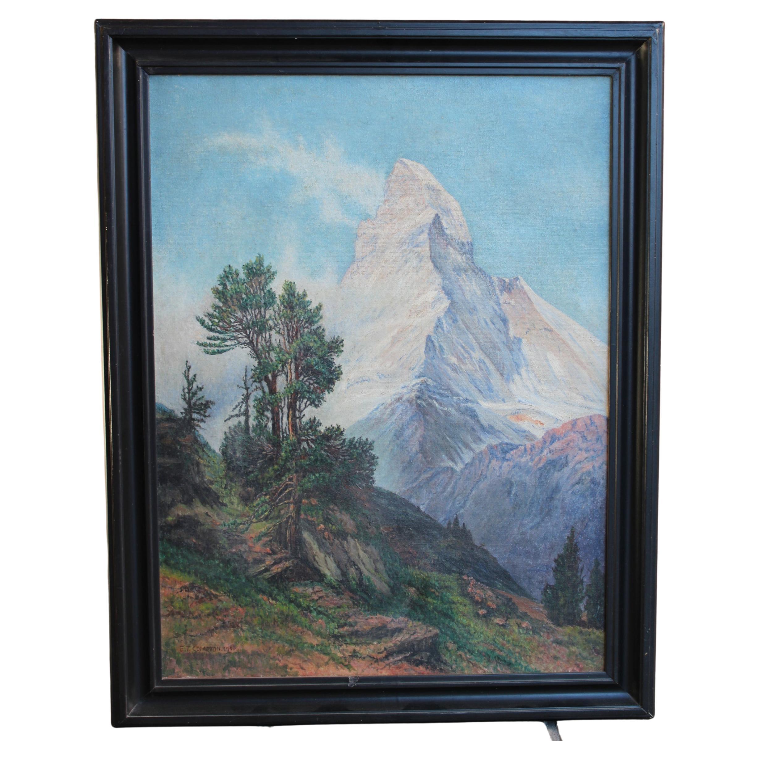 'Snowcaps' Original Oil Painting by Edward Harrison Compton at 1stDibs