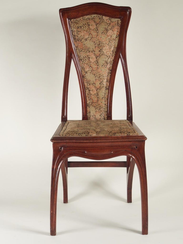 Attributed to Eugene Gaillard Pair of French Art Nouveau Side Chairs ...