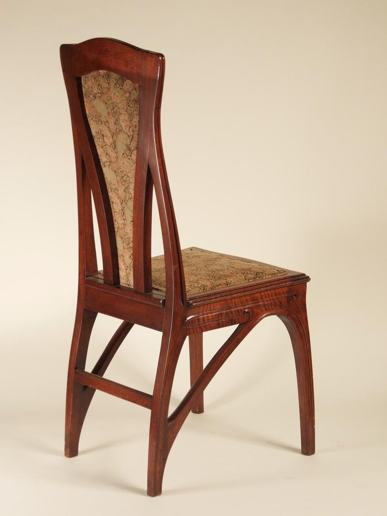 Attributed to Eugene Gaillard Pair of French Art Nouveau Side Chairs ...