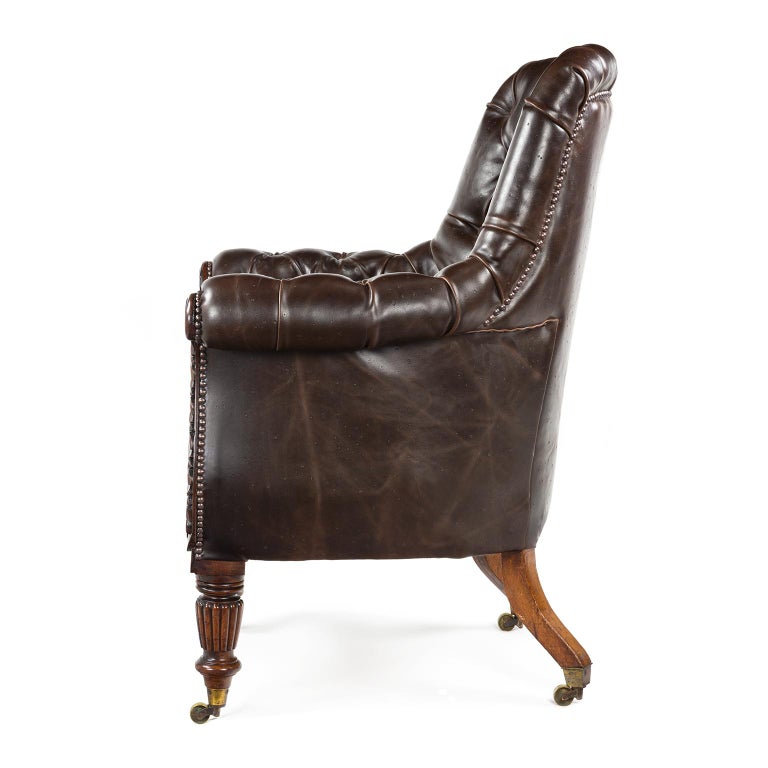 Attributed to Gillows Late George IV Early William IV Leather Library ...