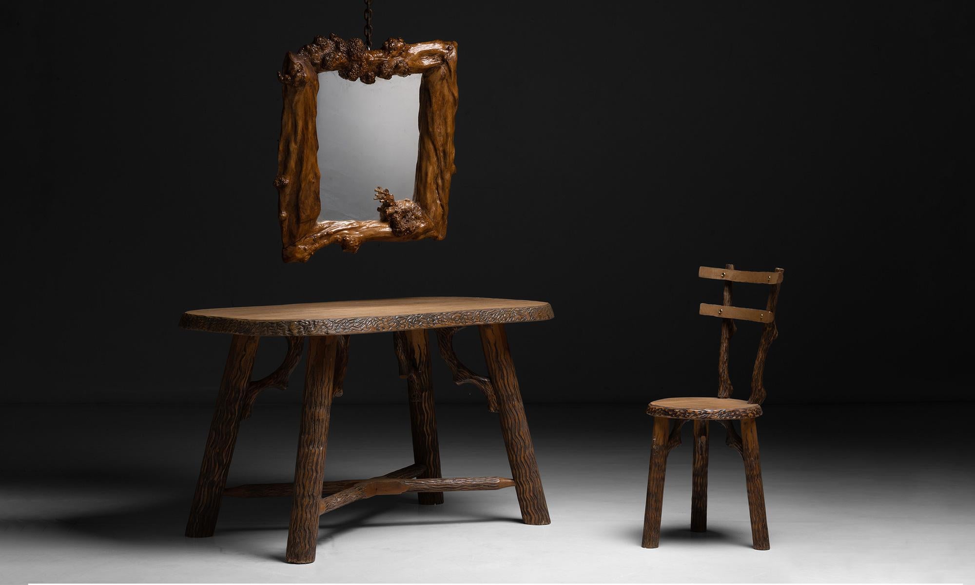 Atypical Desk and Chair, France, circa 1950 at 1stDibs