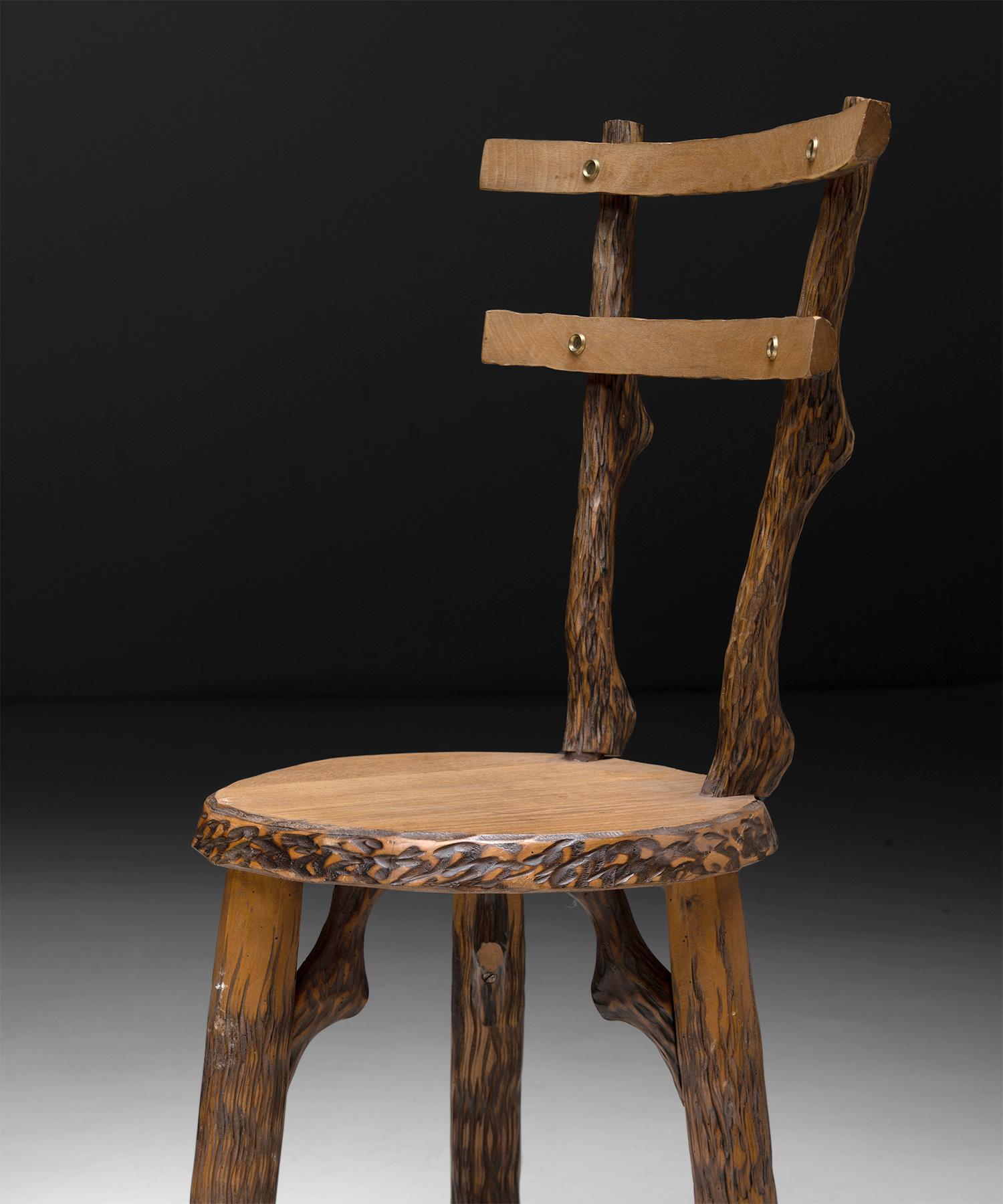 Atypical Desk and Chair, France, circa 1950 at 1stDibs